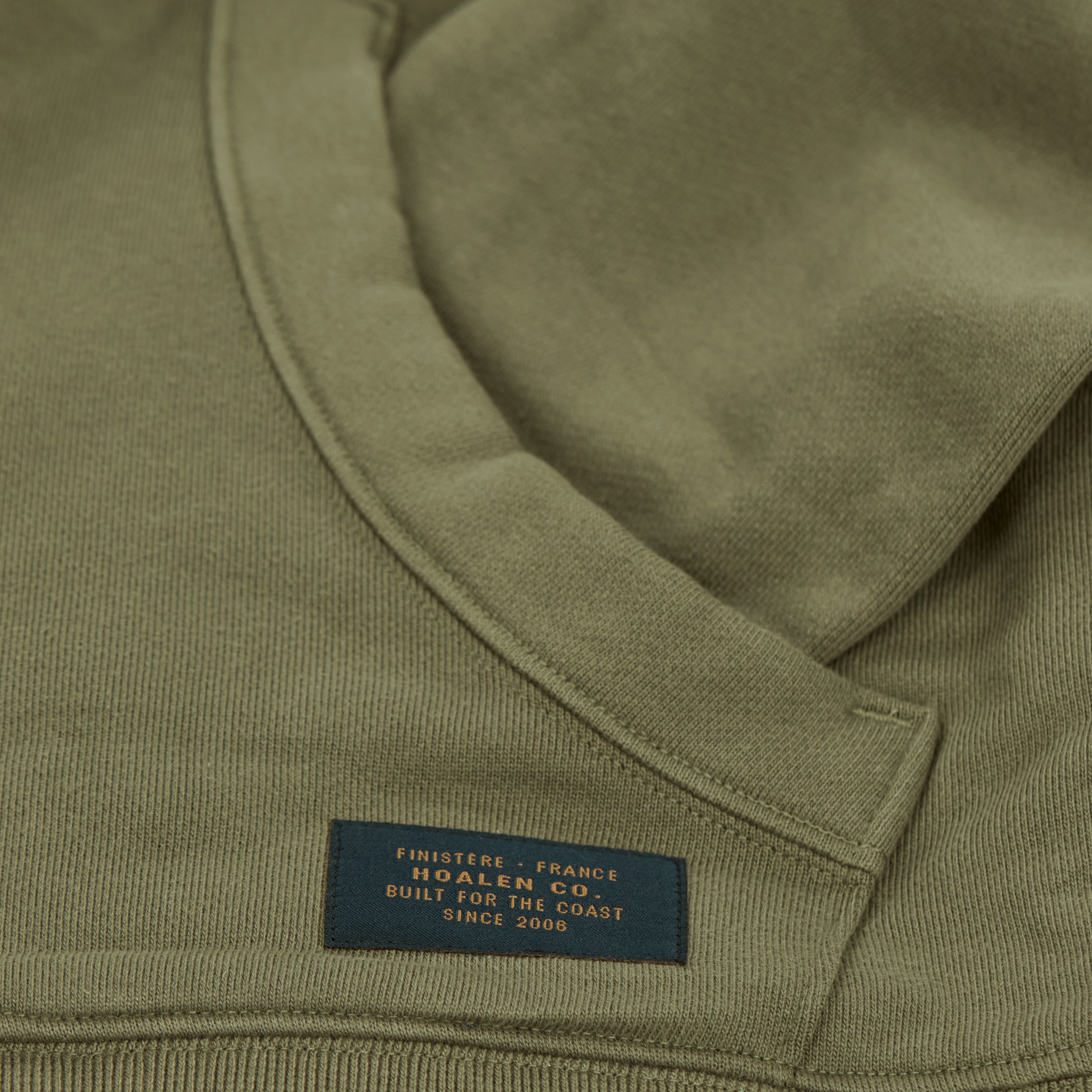 Sweat matelassé vert olive homme | Hoalen